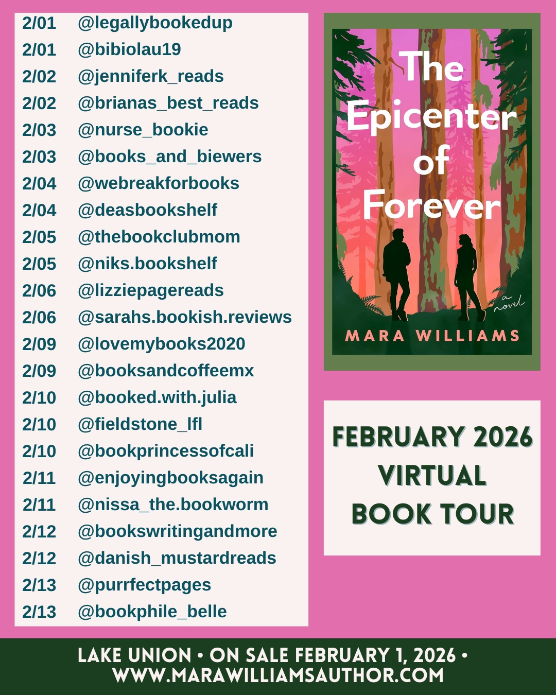 February 2026 Virtual Book Tour for THE EPICENTER OF FOREVER by Mara ...